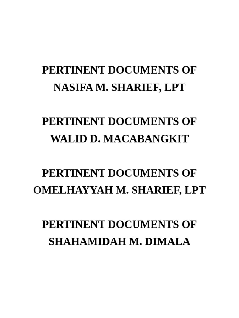 Pertinent Documents of | PDF