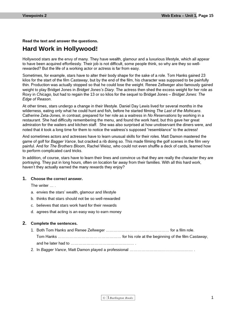 Viewpoints 2 | PDF | Games & Activities