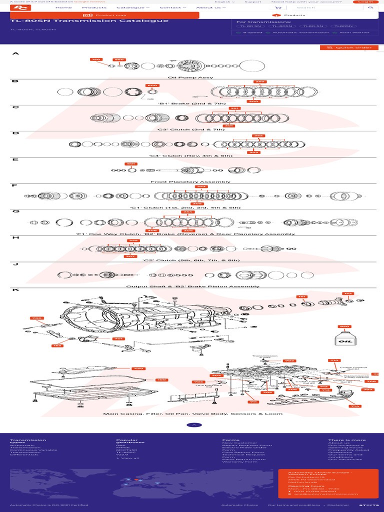 TL-80SN Transmission Catalogue - Automatic Choice | PDF | Land Vehicles ...