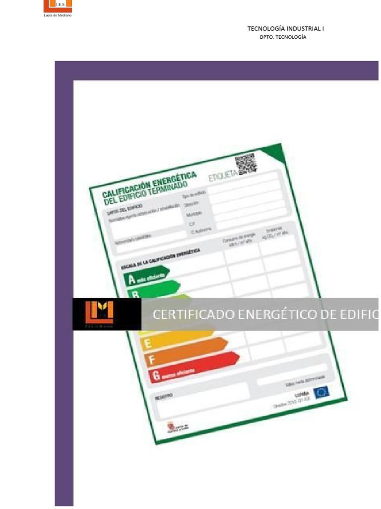 Certificado Energético de Edificios | PDF | Uso eficiente de energía ...