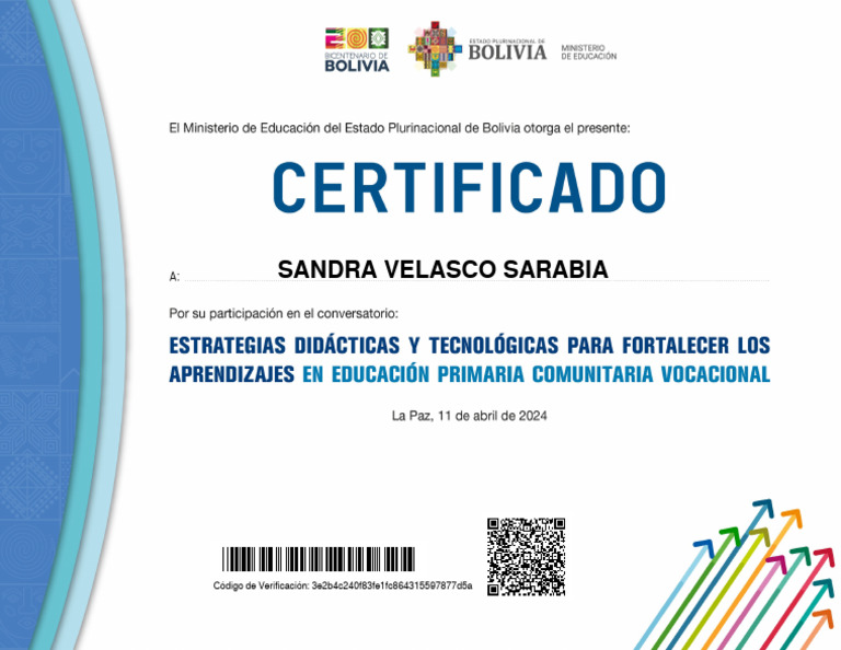 Certificado-Sandra Velasco Sarabia | PDF