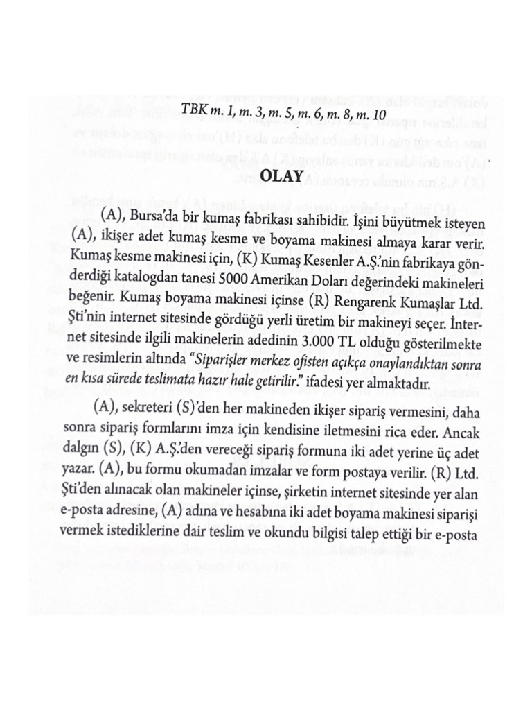 (A), Bursa'da Bir Kumas Fabrikasi Sahibidir. Isini Büyütmek Isteyen | PDF