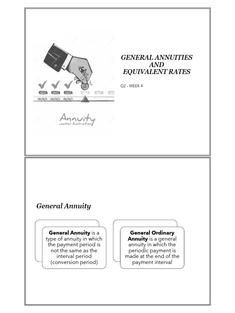 General Annuities and Equivalent Rates Guide | PDF | Interest | Private ...