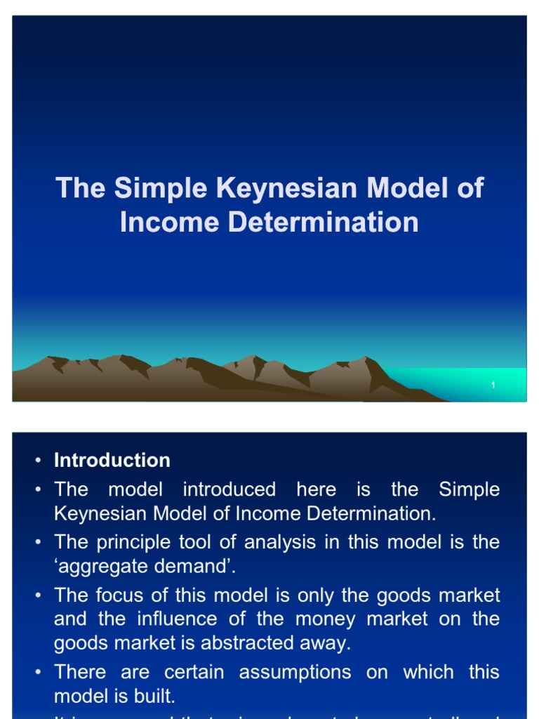 Simple Keynesian Model of Income Determination | Supply And Demand ...