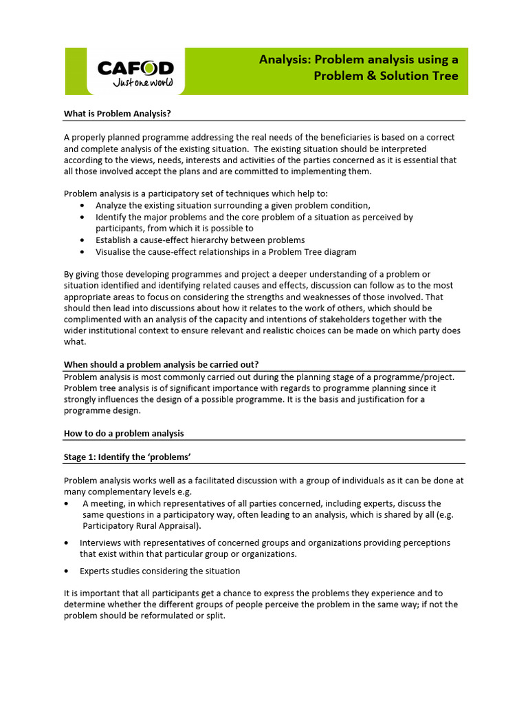 Quick Guideto Problem Analysis | PDF | Irrigation | Food Security