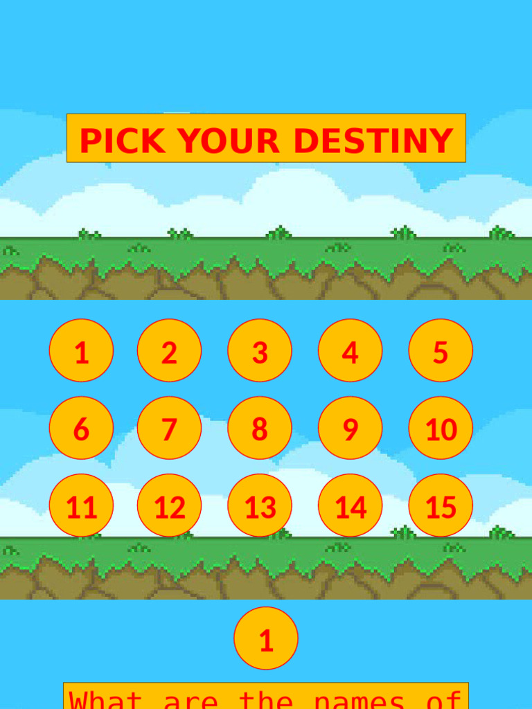 Pick Your Destiny Game | PDF | Philippines