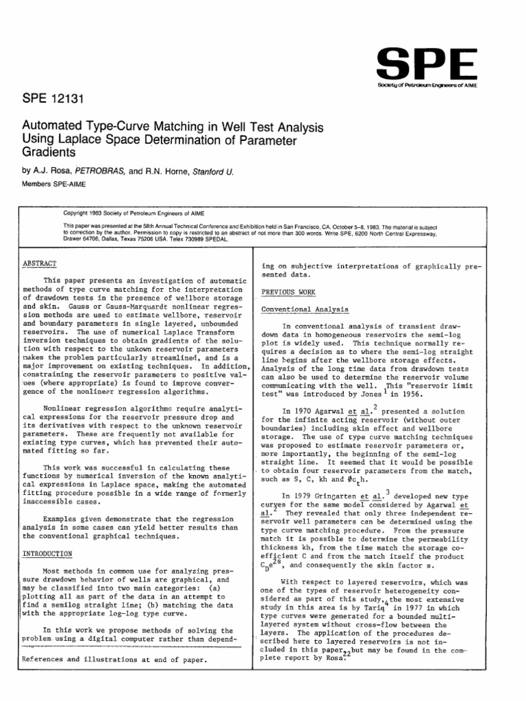 Automated Type Curve Matching in Well Te | PDF | Regression Analysis | Mathematical Analysis
