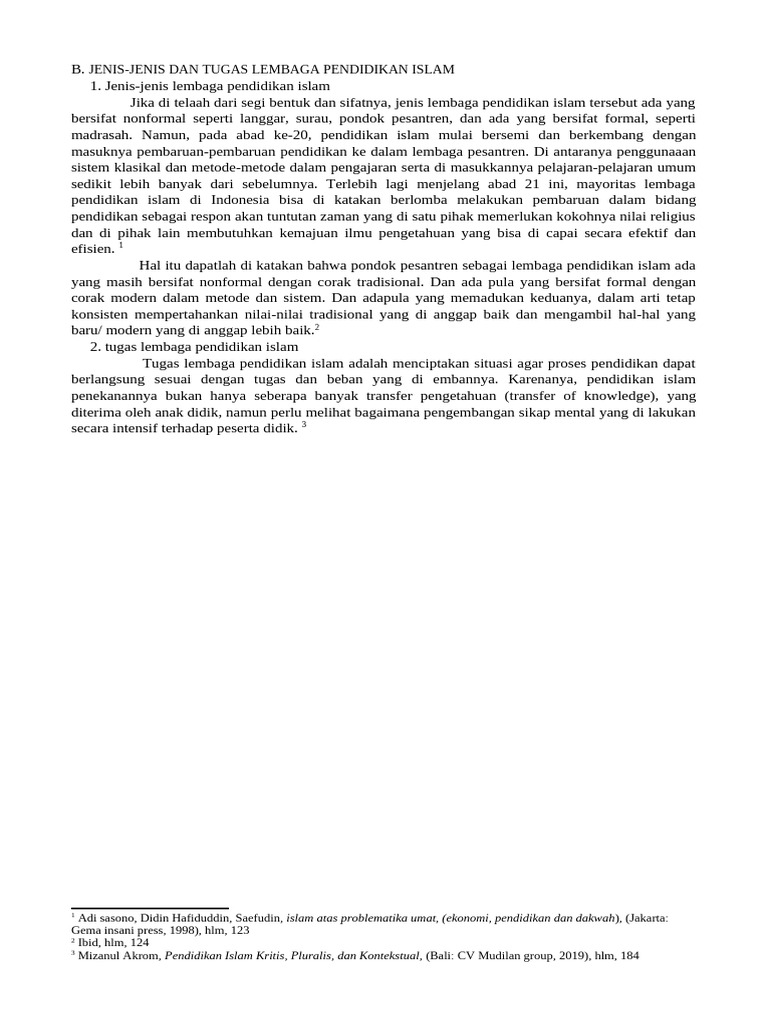 Jenis Dan Tugas Lpi | PDF