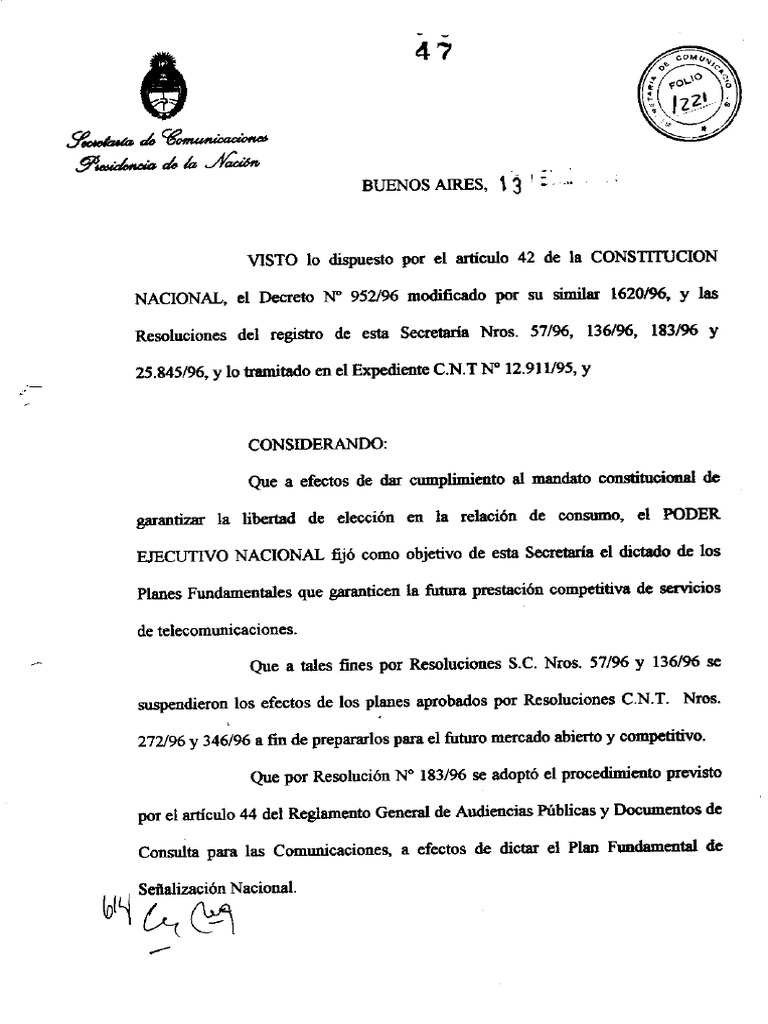 Resolución SC 47-1997 | PDF