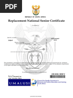 Matric Statement of Results | PDF