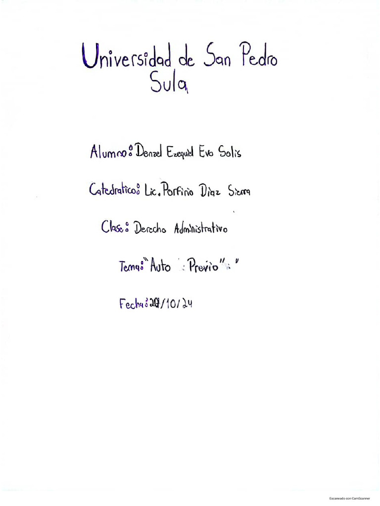 Evo Denzel Auto Previo | PDF