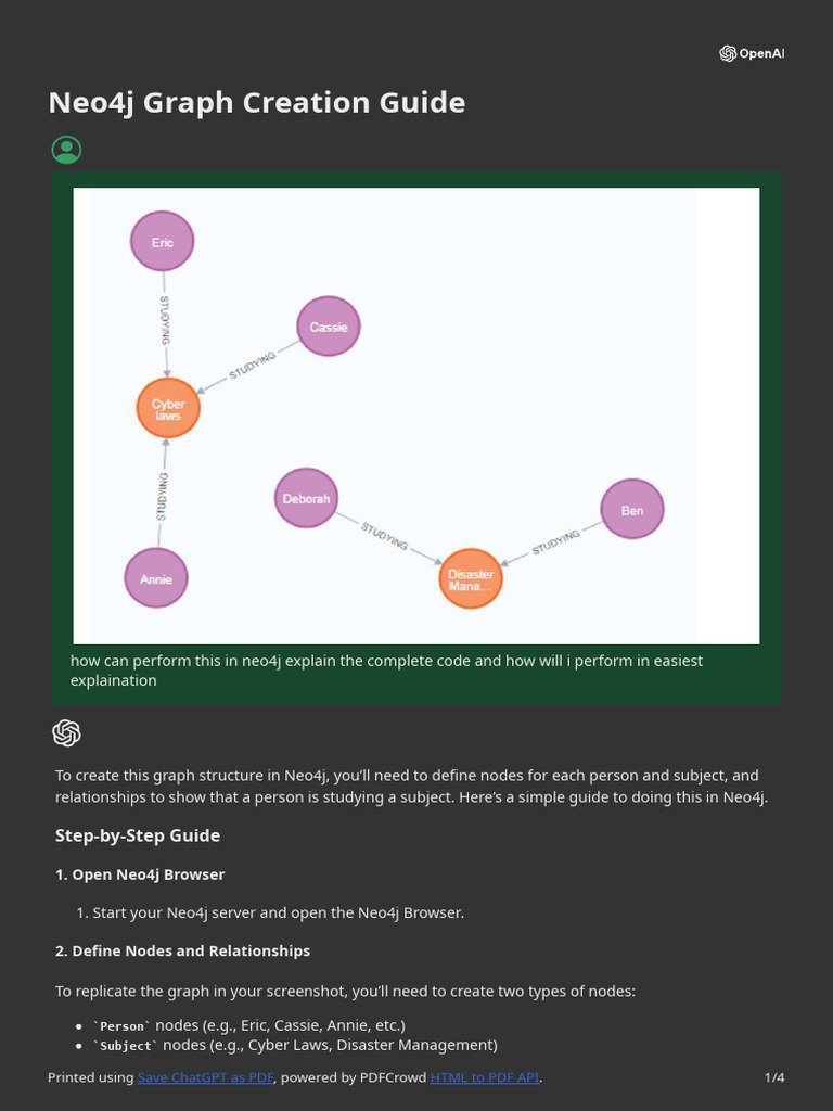 Neo4j Graph Creation Guide | PDF | Data Management Software ...