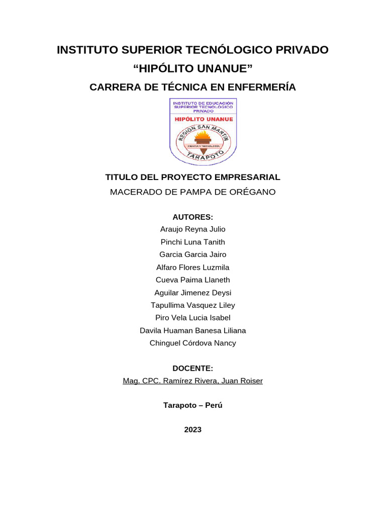 GRUPO 3 - Lucia Isabel Piro Vela | PDF | Orégano | Agricultura