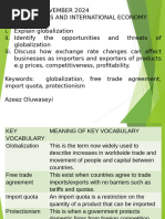 Globalisation Notes Grade 11 | PDF | Currency Appreciation And ...
