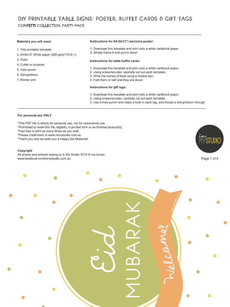 Eid Table Setting by IMS | PDF