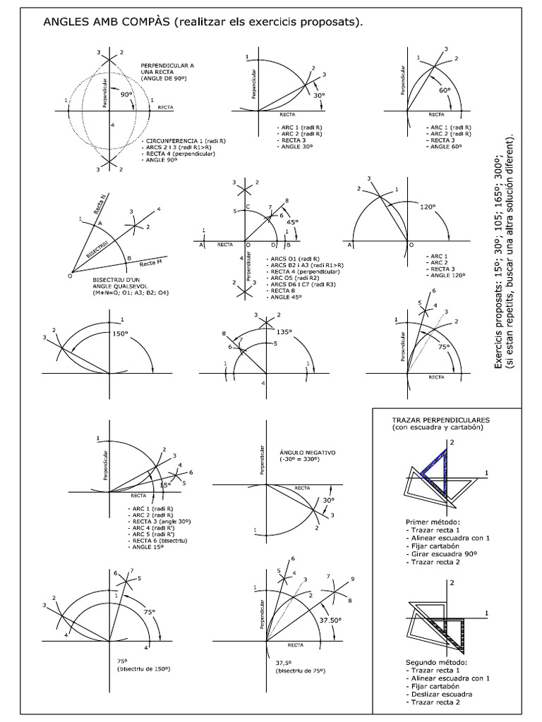 Angles Compàs 1r Eso | PDF