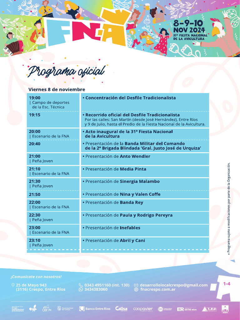 FNA2024 Agenda Gacetilla Completa A4-1 | PDF