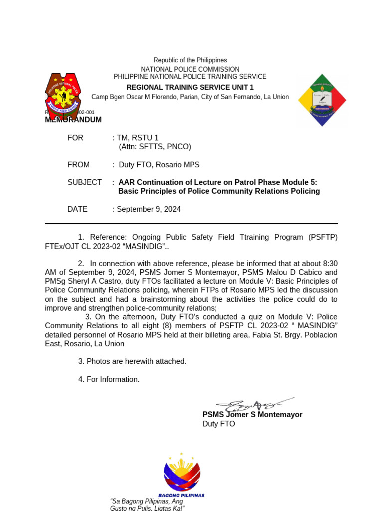 AAR-re-Conduct of Lecture Module 5 | PDF | Politics | Social Science