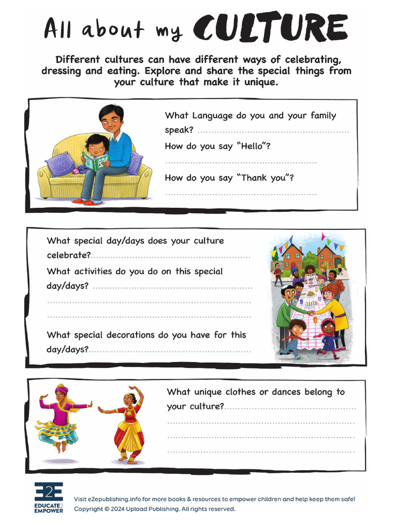 E2E All - About - My - Culture Activity A4 Web | PDF