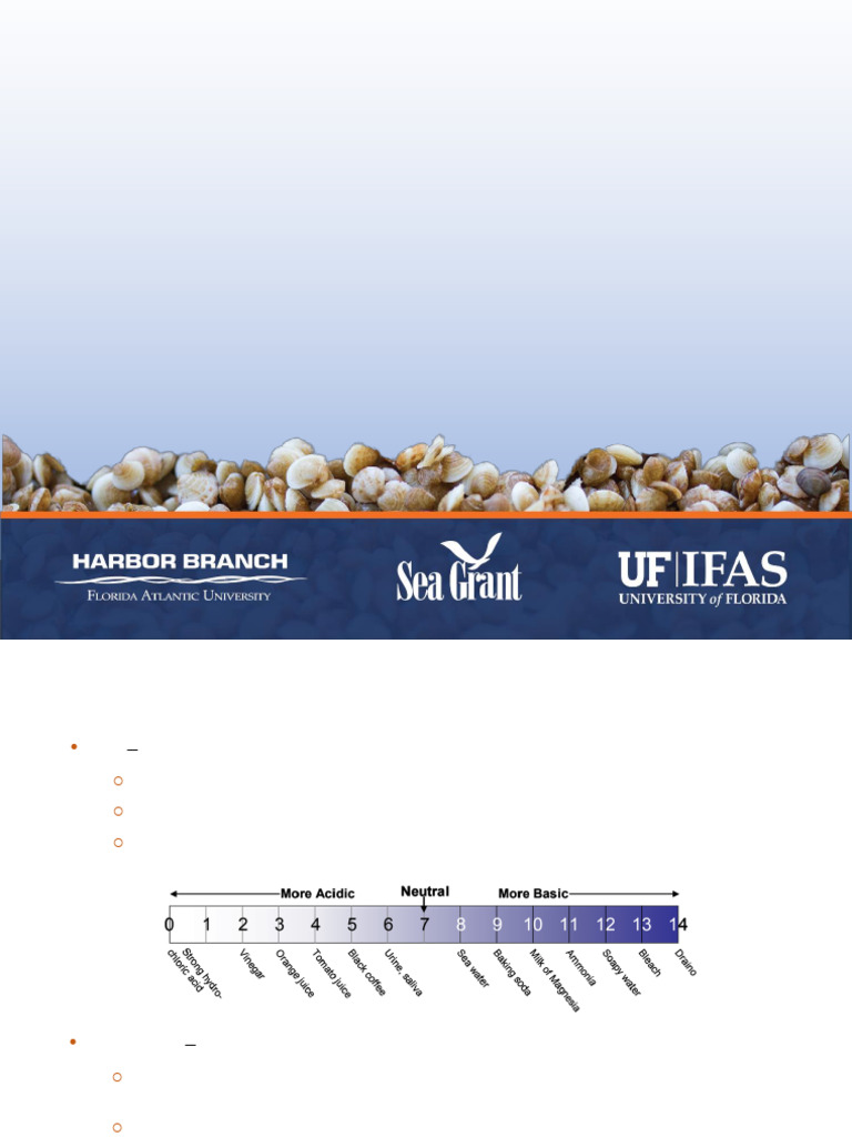 pH and Alkalinity in Shellfish Hatcheries | PDF | Alkalinity | Carbonate