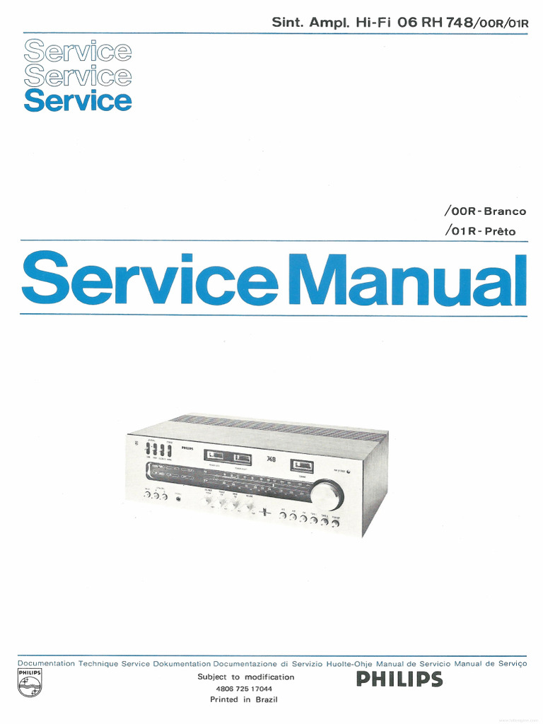 Philips 06rh748-00R 01R SM | PDF