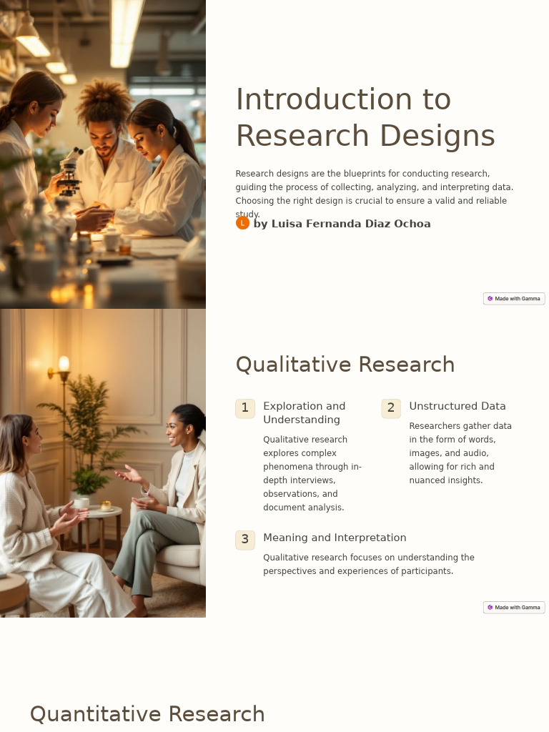 Introduction-to-Research-Designs | PDF | Qualitative Research | Quantitative Research