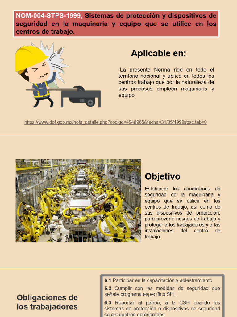 NOM-004-STPS-1999 Diapositivas | PDF