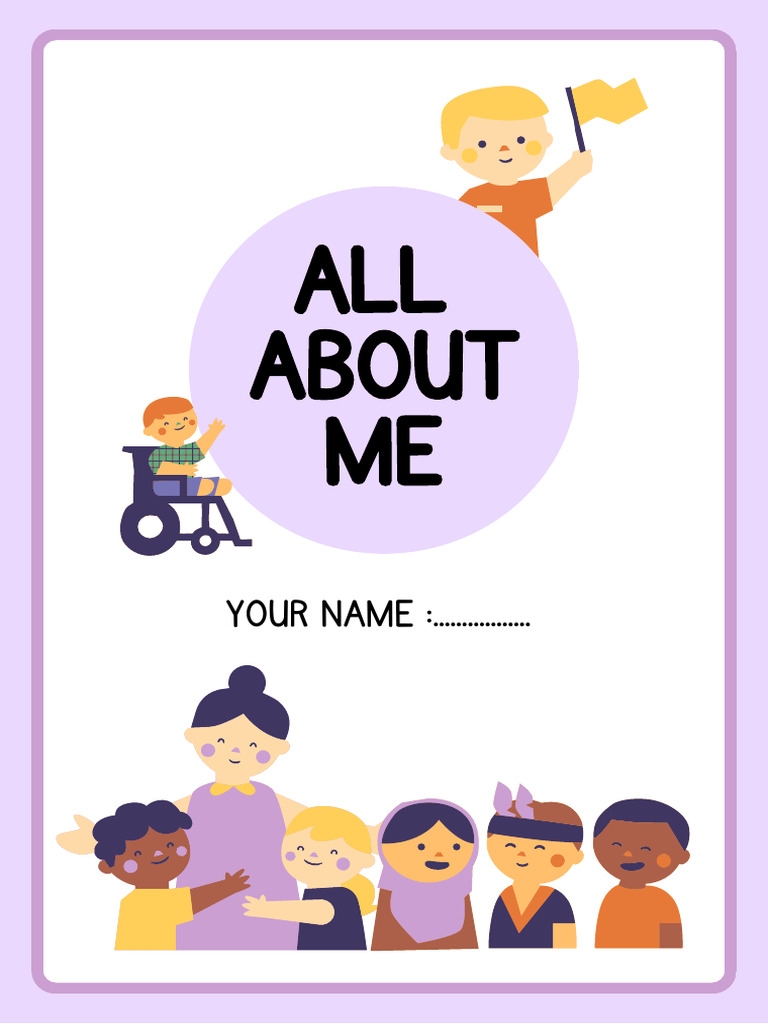 Purple White Illustrative ESL Beginners Worksheets | PDF