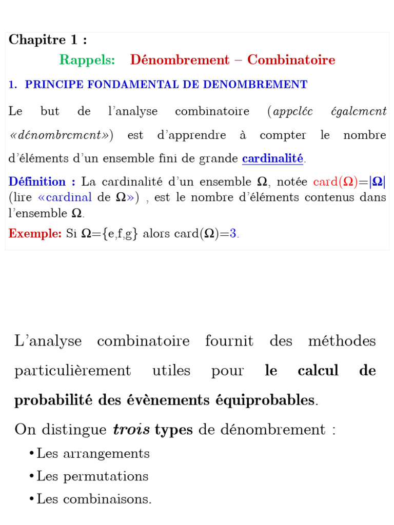 Dénombrement et Combinatoire en Mathématiques | PDF | Hasard | Théorie ...