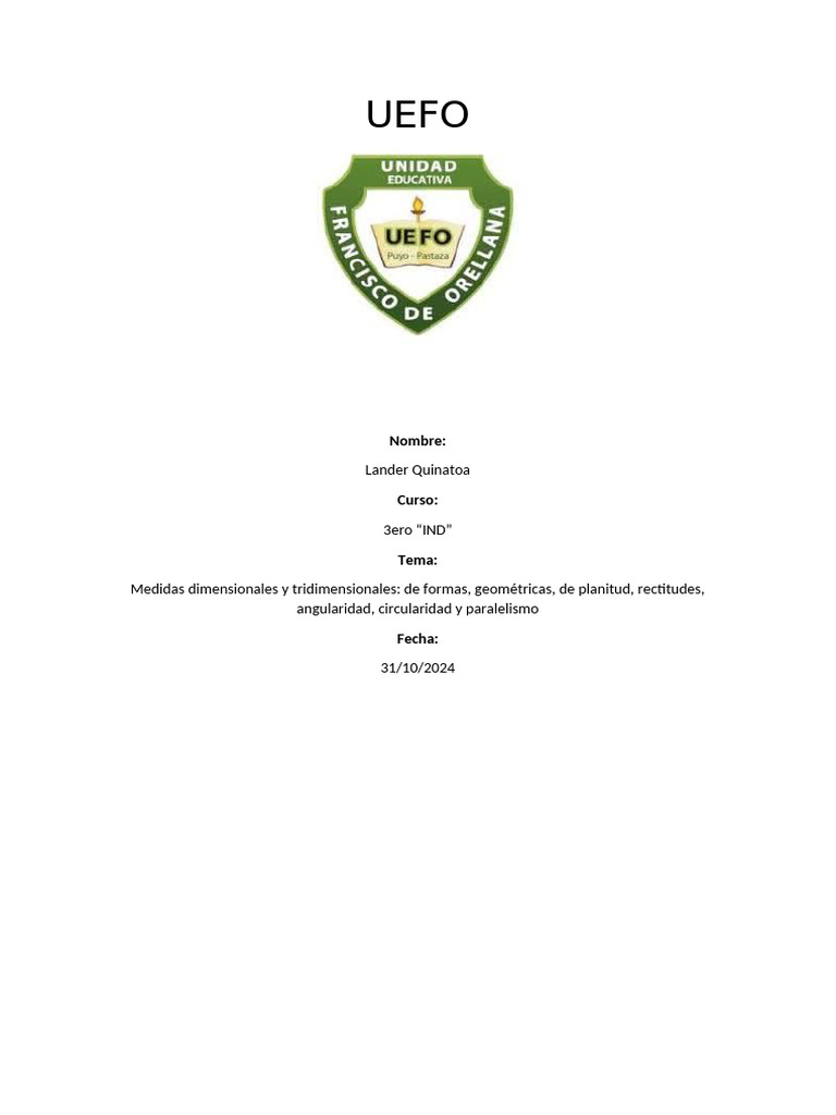 Medidas Dimensionales y Tridimensionales | PDF | Medición | Tolerancia ...