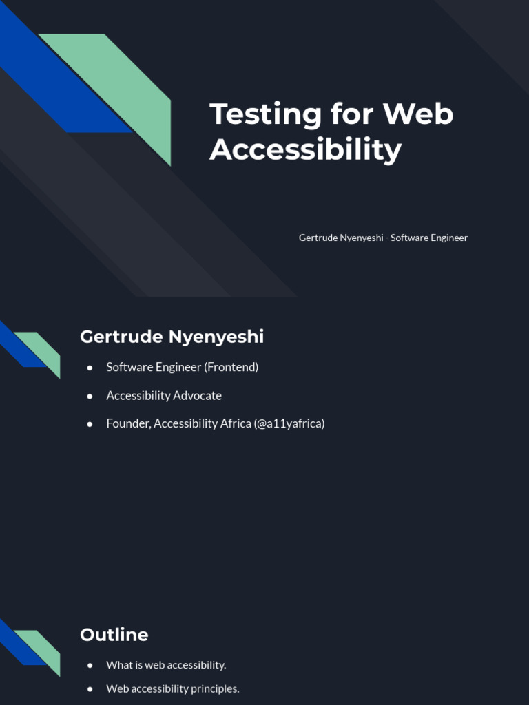 Web Accessibility Testing Guide | PDF | Accessibility | World Wide Web