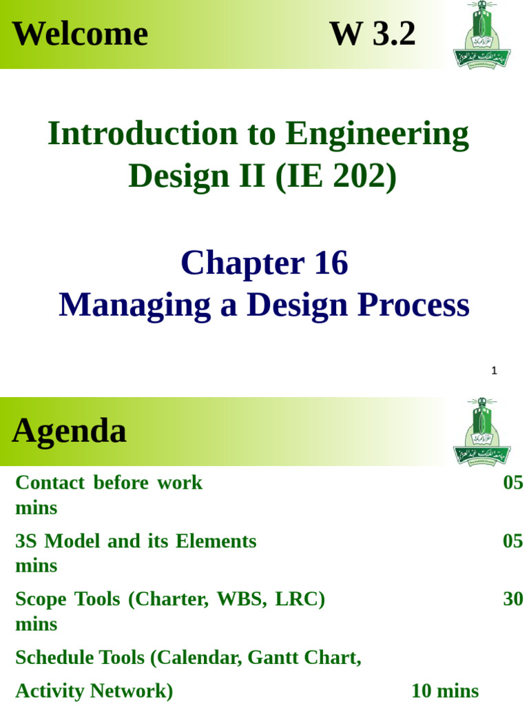 W 3.2 - CH 16 Managing A Design Process | PDF | Project Management