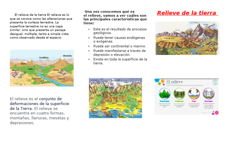Características del Relieve Terrestre | PDF