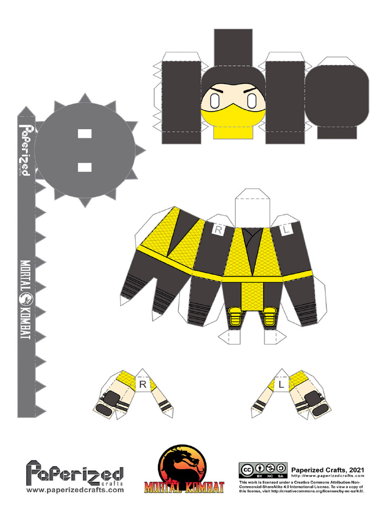 Mortal Kombat - Scorpion Papercraft - 240223 - 115746 - 041718 | PDF