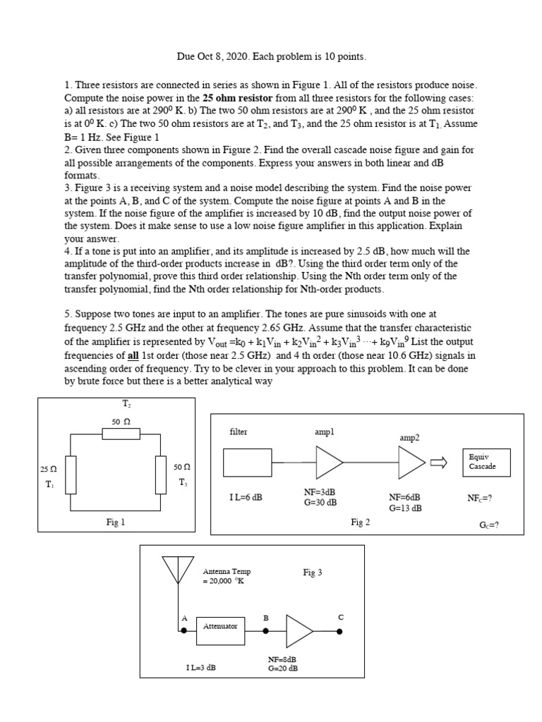 Amplifiers I Homework | PDF | Amplifier | Decibel