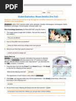 Monster Genetics Lab 1 | PDF | Dominance (Genetics) | Genotype