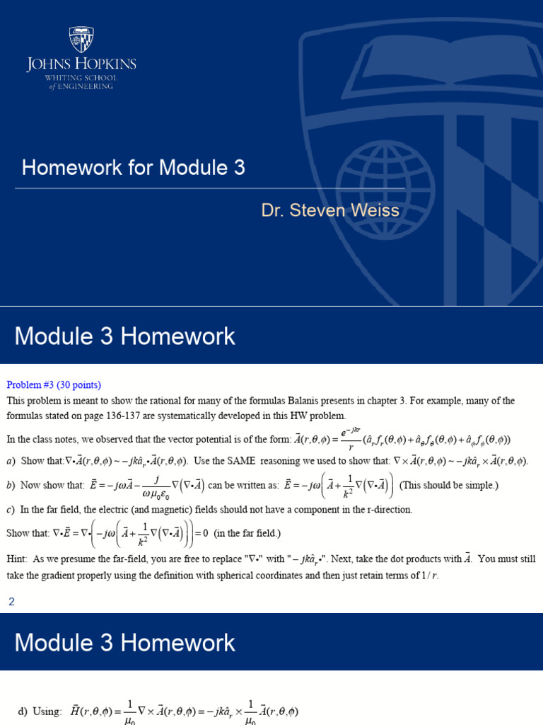 HW3 Questions | PDF | Applied And Interdisciplinary Physics | Mechanics