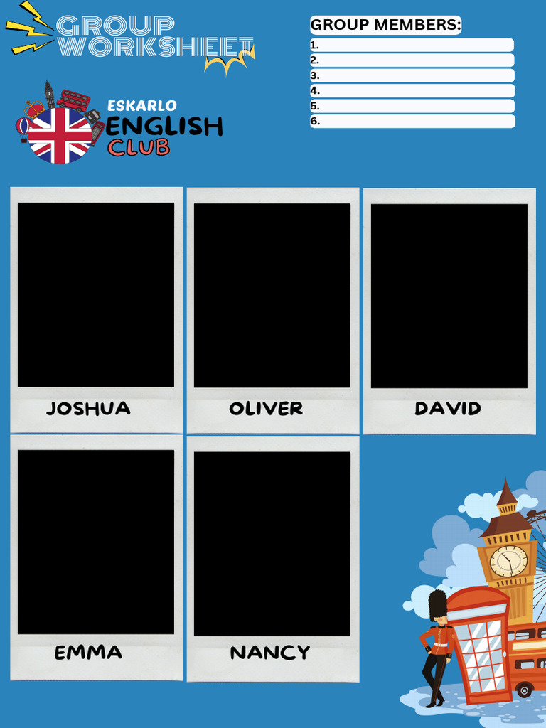 English Club Group Member Worksheet | PDF