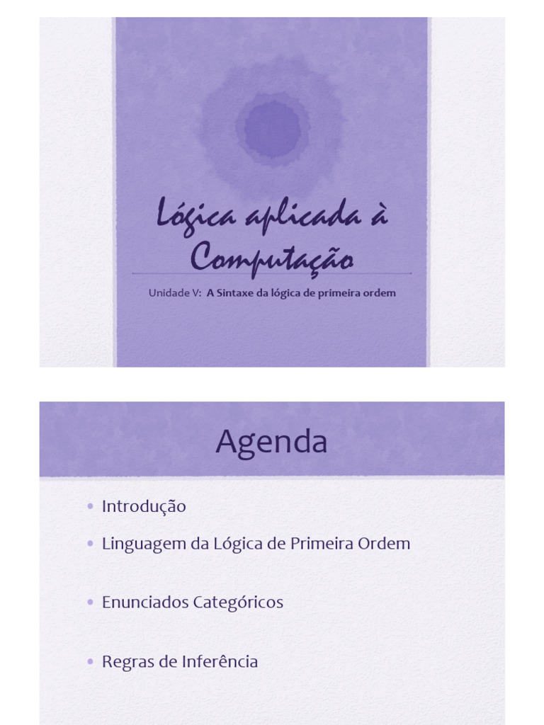 Sintaxe da Lógica de Primeira Ordem | PDF | Lógica | Lógica matemática