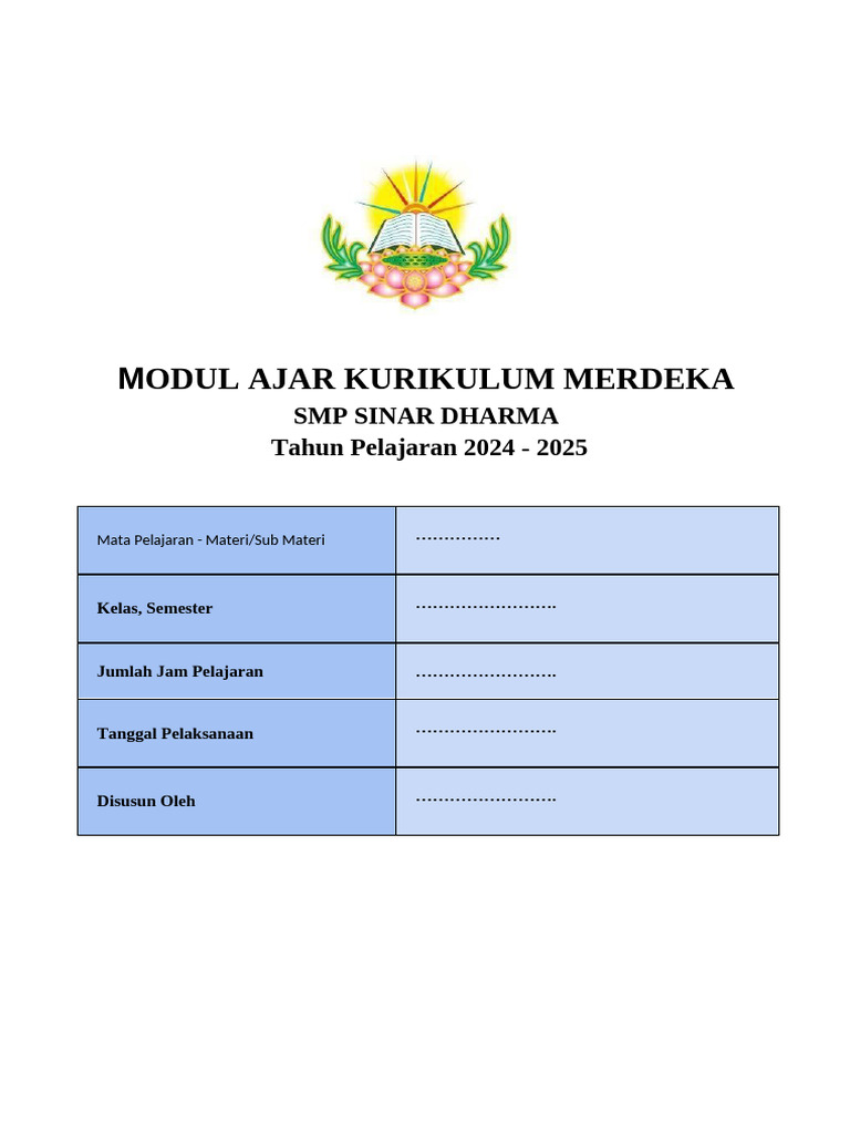 Templet Modul Ajar | PDF