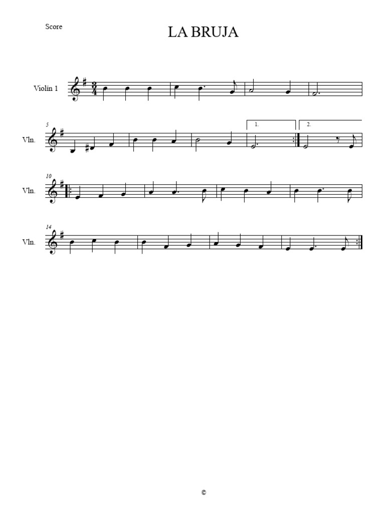 La Bruja Violin 1 | PDF