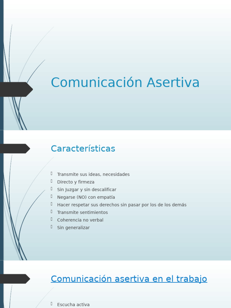 Comunicación Asertiva | PDF