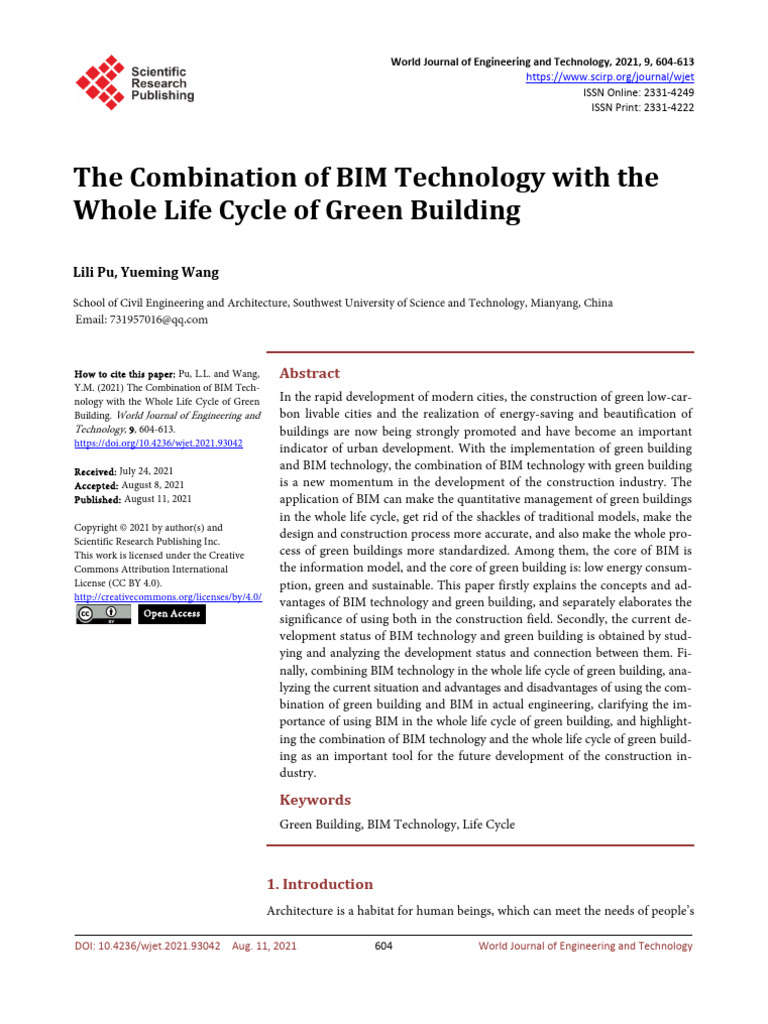 The Combination of BIM Technology With The Life Cycle Done | PDF ...