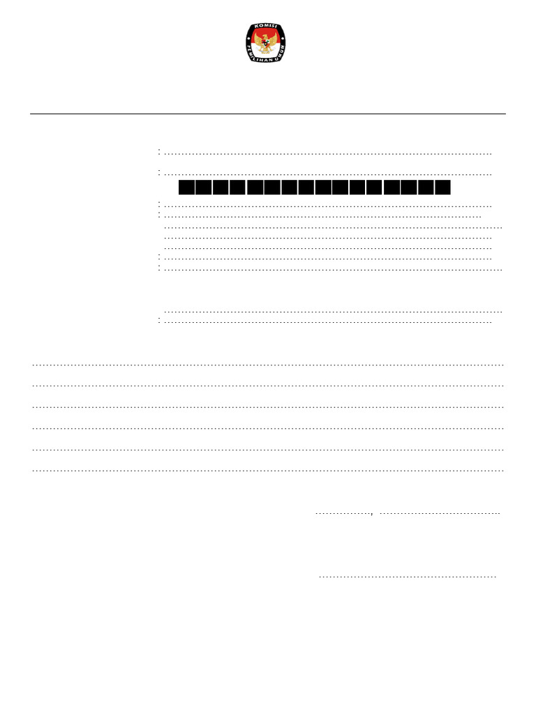 Formulir Tanggapan Dan Masukan Masyarakat Kpps | PDF