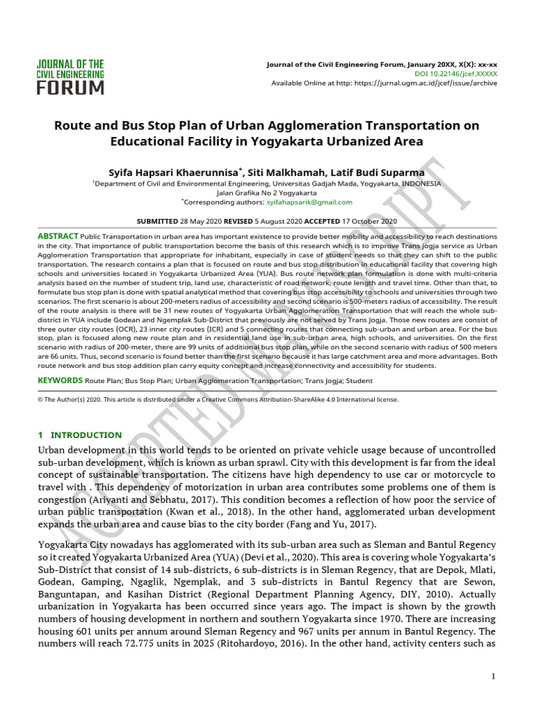 Route and Bus Stop Plan of Agglomeration Transport | PDF | Public ...