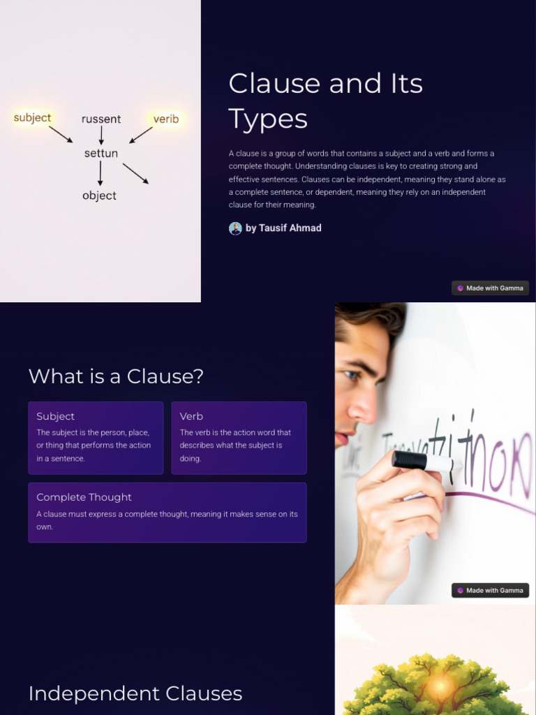 Clause-and-Its-Types | PDF | Clause | Subject (Grammar)