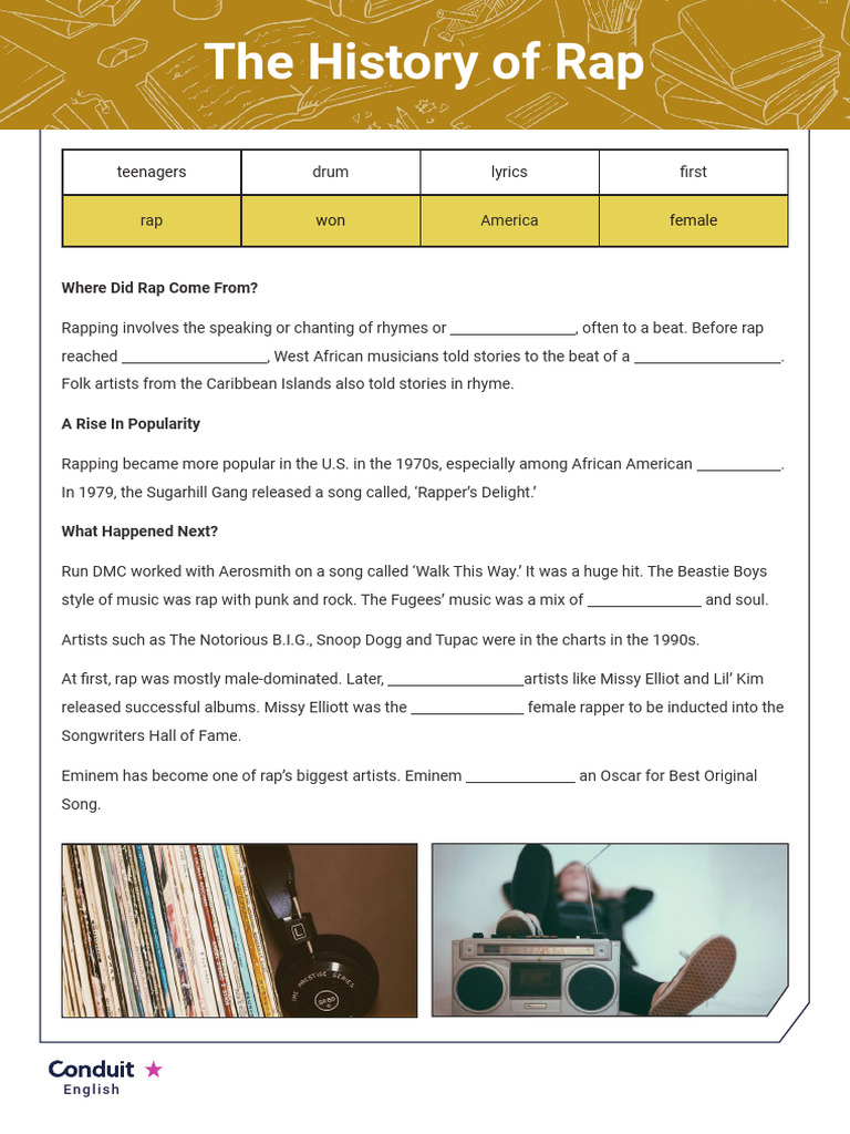 Reinforcing Reading Rap History | PDF | Hip Hop Music | Rapping