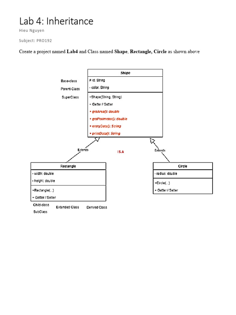 18 10 2024 Lab 4 Inheritance | PDF | Area | Elementary Geometry