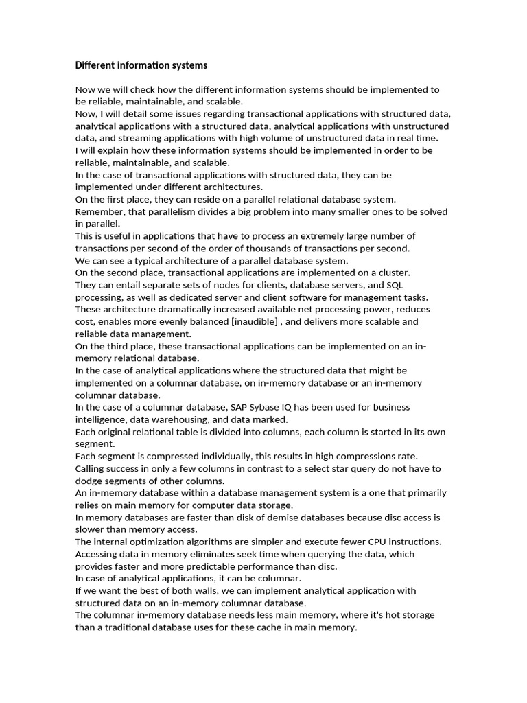 11 - Different Information Systems | PDF | Computer Data Storage | Databases