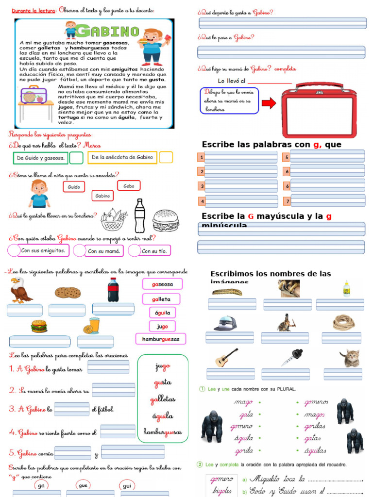 Palabras con G en el Texto | PDF